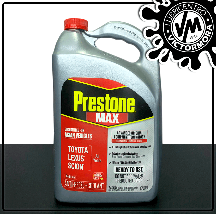 Prestone MAX Asian Vehicles 50% Rojo de 3,78 Litros – Lubricentro ...