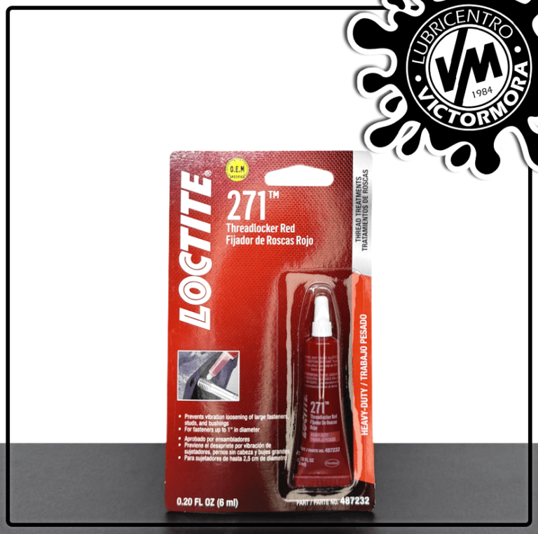 Loctite Fijador de Roscas Rojo de 6ml – Lubricentro Victor Mora
